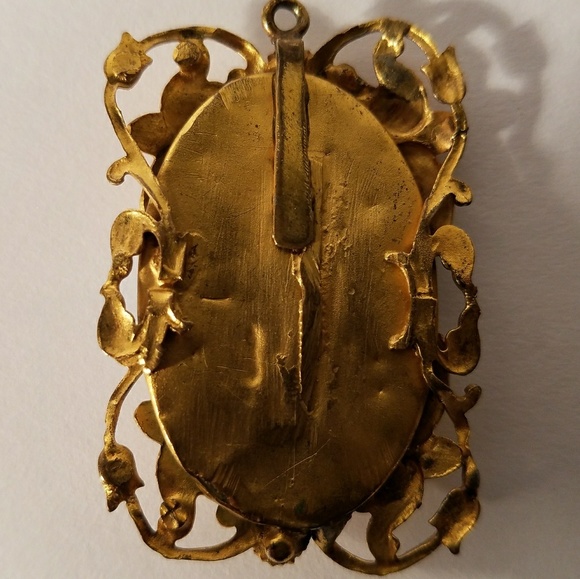 Vintage | Jewelry | Vintage Polished Stone Filigree Pendant | Poshmark